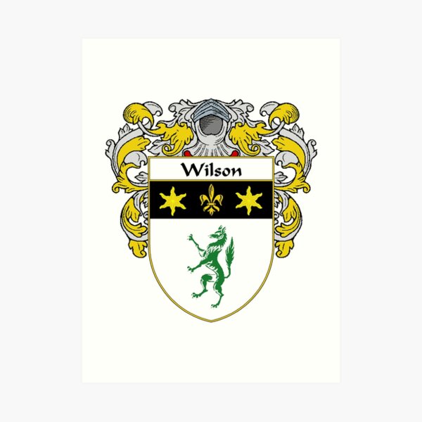 "Wilson Coat of Arms / Wilson Family Crest" Art Print for Sale by ...