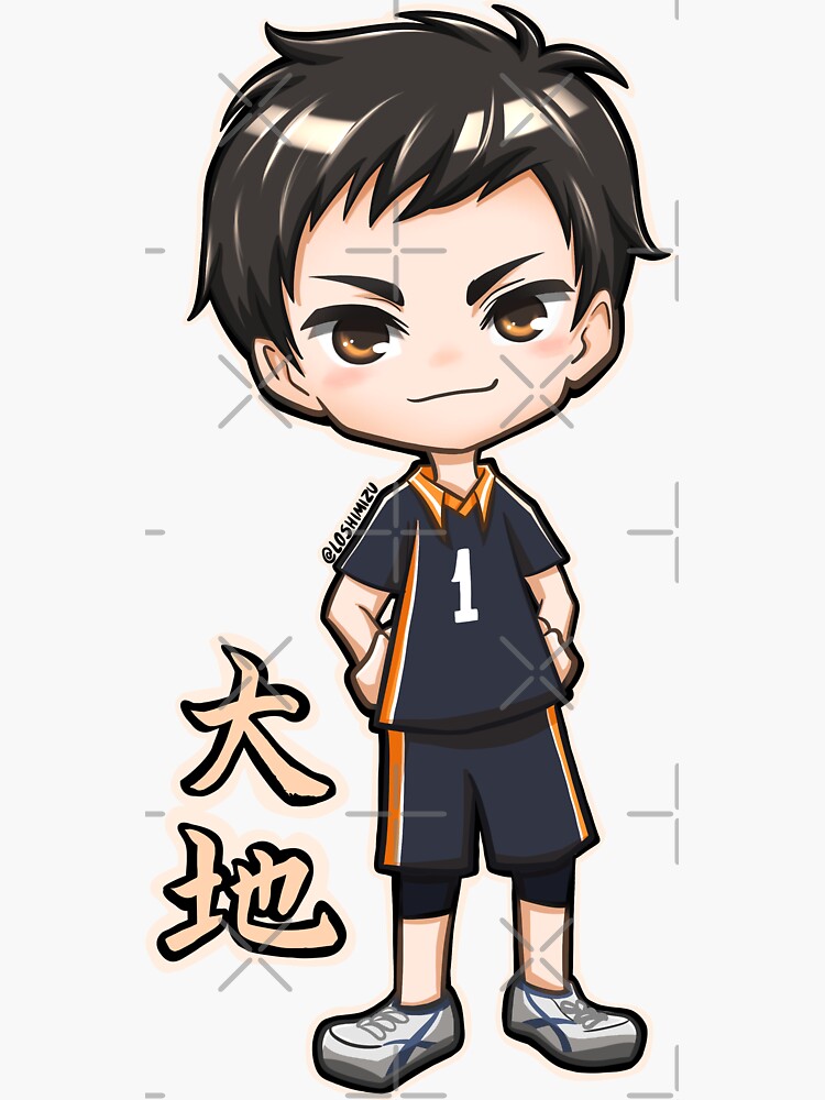 "Cute Chibi Daichi Sawamura Haikyuu" Sticker by LoShimizu | Redbubble