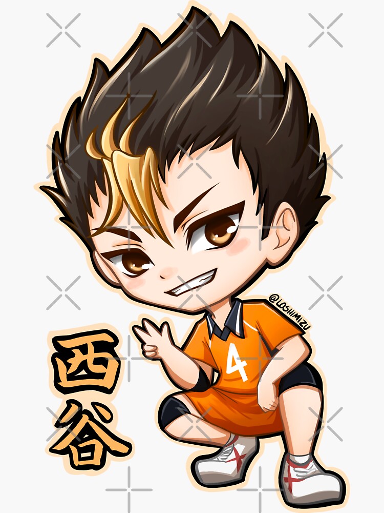 "Cute Chibi Noya Nishinoya Yuu Haikyuu" Sticker for Sale by LoShimizu ...