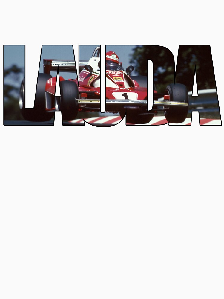 "Niki Lauda - World Champion" T-shirt for Sale by Venusta | Redbubble ...