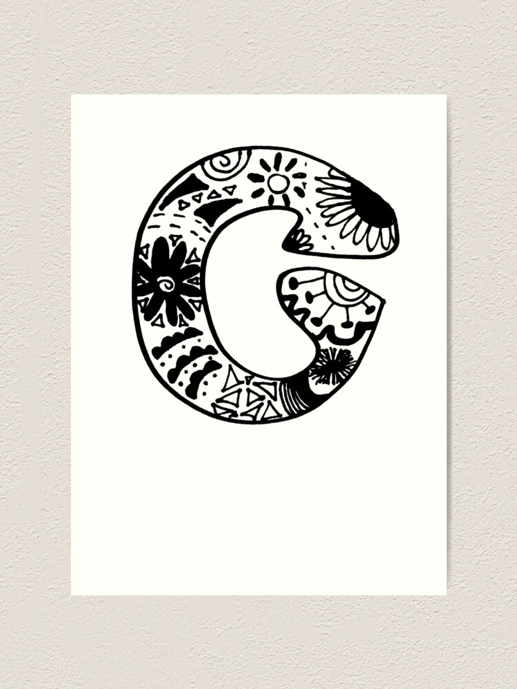 "Hipster Letter "C" Zentangle" Art Print by alexavec | Redbubble