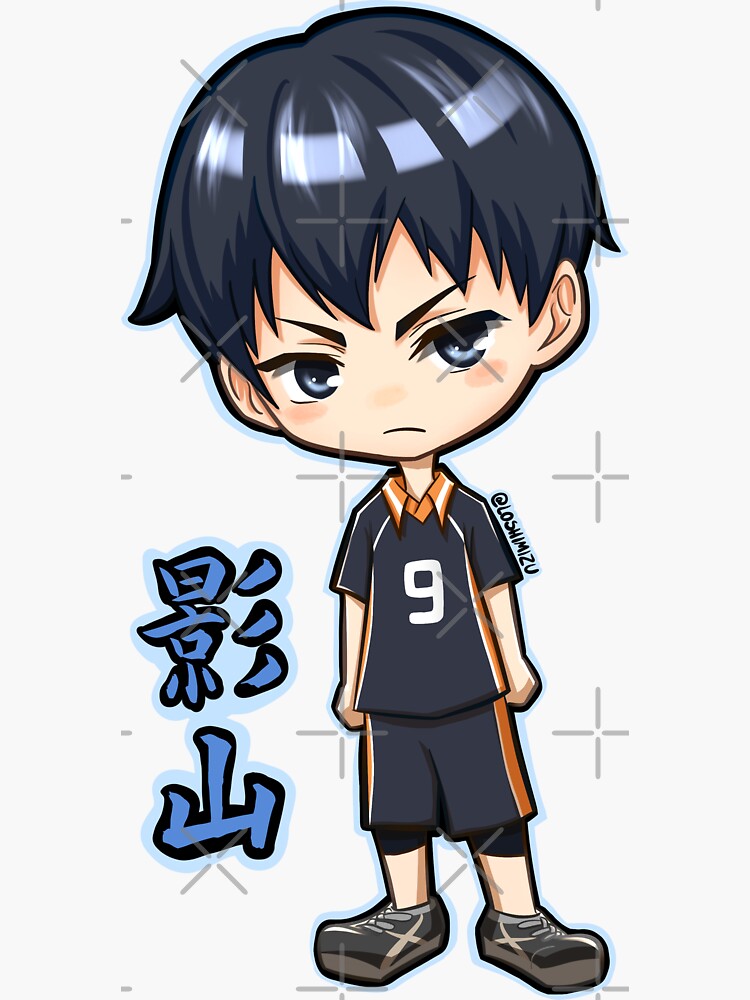 "Cute Chibi Kageyama Tobio Haikyuu" Sticker by LoShimizu | Redbubble