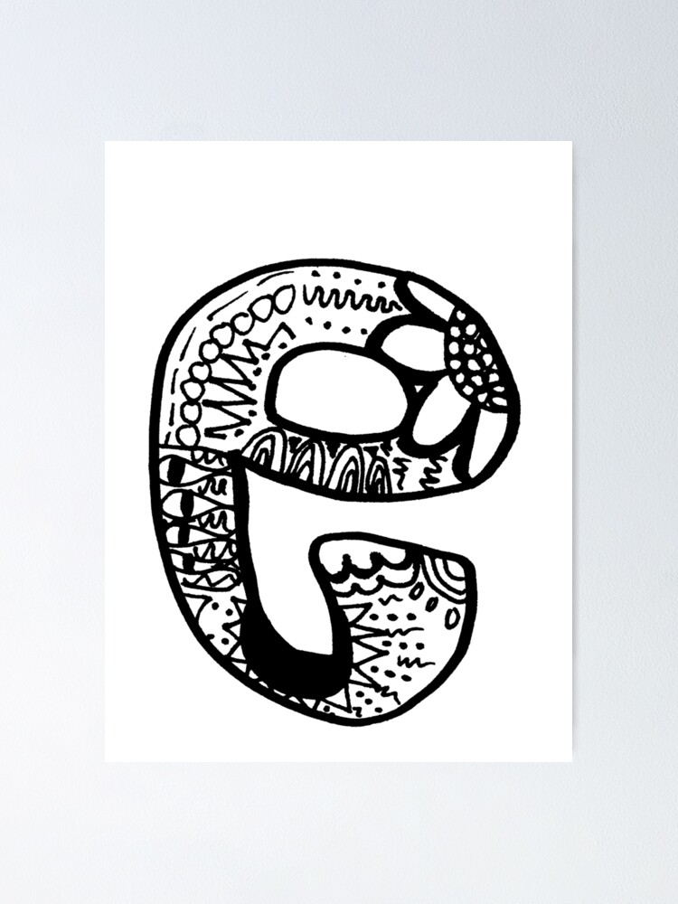 "Hipster Letter "E" Zentangle" Poster by alexavec | Redbubble