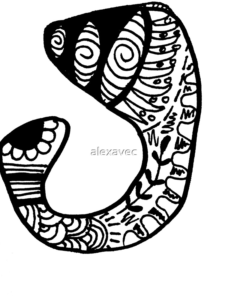"Hipster Letter "J" Zentangle" by alexavec | Redbubble