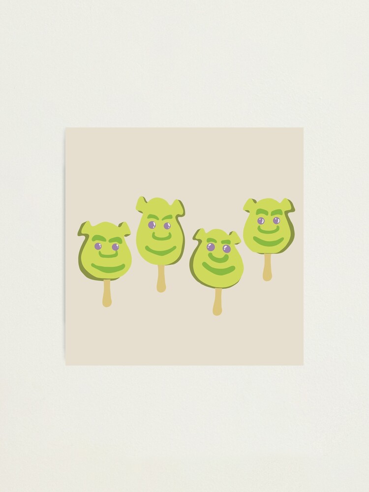 "Shrek popsicle cartoon" Photographic Print by Katonion | Redbubble
