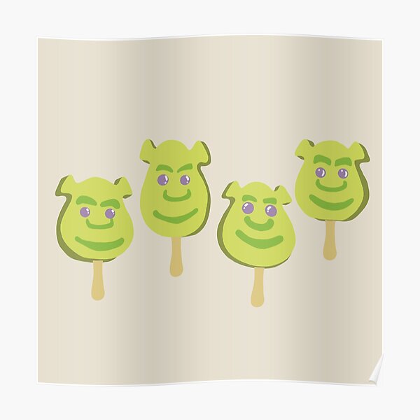 "Shrek popsicle cartoon" Poster for Sale by Katonion | Redbubble