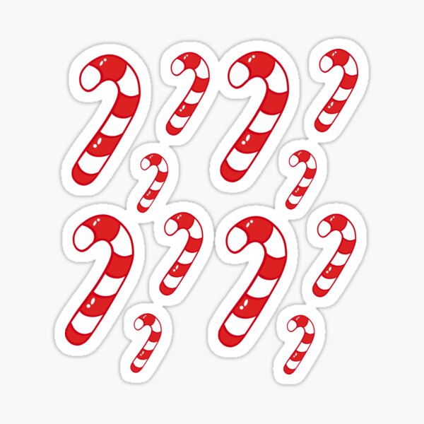 "Candy Cane Sticker Pack" Sticker by HannaBeeArt | Redbubble
