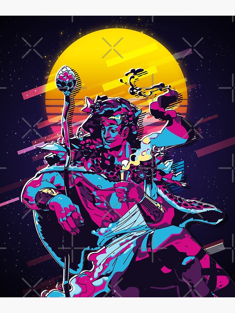 Dionysus Hades 80s Retro Poster For Sale By Mna Designs Redbubble