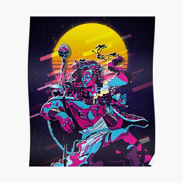 Dionysus Hades 80s Retro Poster For Sale By Mna Designs Redbubble