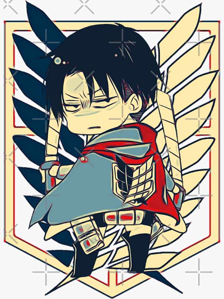 "Chibi Levi Ackerman" Sticker for Sale by luphiart | Redbubble
