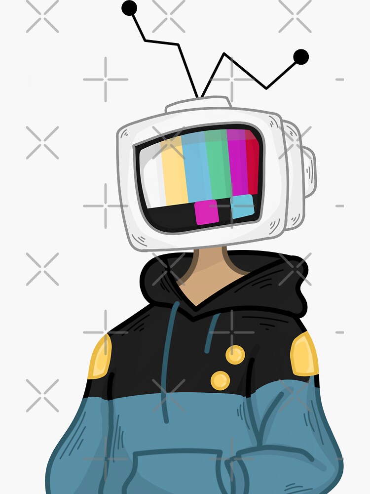 "Tv head boy" Sticker for Sale by NightLexi1 | Redbubble
