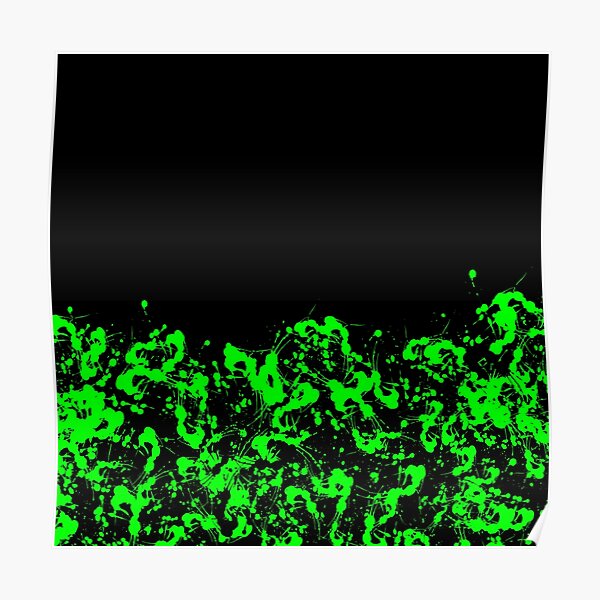 "Neon Green Paint Splatter " Poster for Sale by OCDesigns2 | Redbubble
