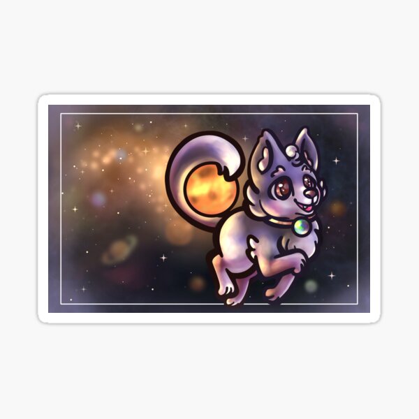 "Space wolf background" Sticker for Sale by OrangeRamphasto | Redbubble