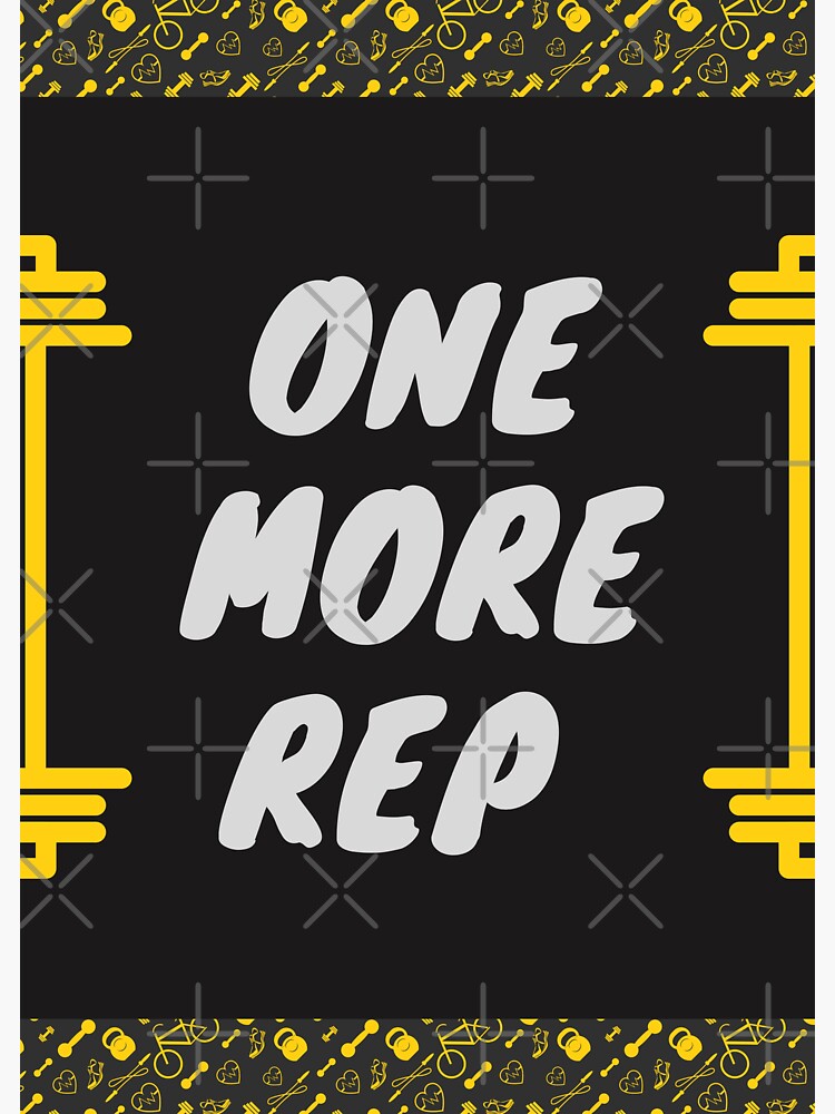 "Gym Quote - On More Rep" Sticker for Sale by MotivationFlow | Redbubble