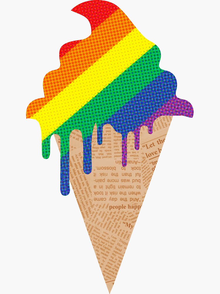 Pegatina «Helado Arcoiris» de amandartwork | Redbubble