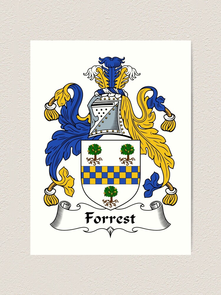 "Forrest Coat of Arms / Forrest Family Crest" Art Print for Sale by ...