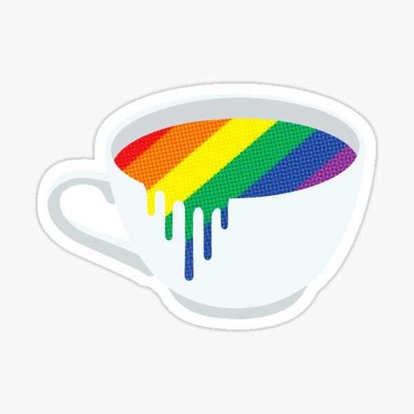 "Rainbow Tea" Sticker by amandartwork | Redbubble