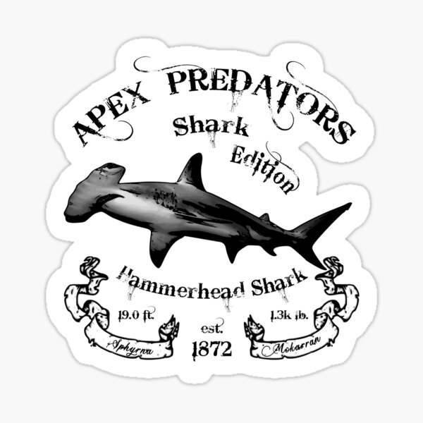 "Apex Predators - Shark Edition - HammerHead Shark" Sticker for Sale by ...