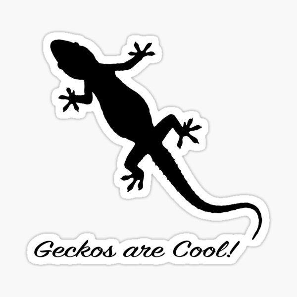 "Geckos are cool (large)" Sticker by oceandesign | Redbubble