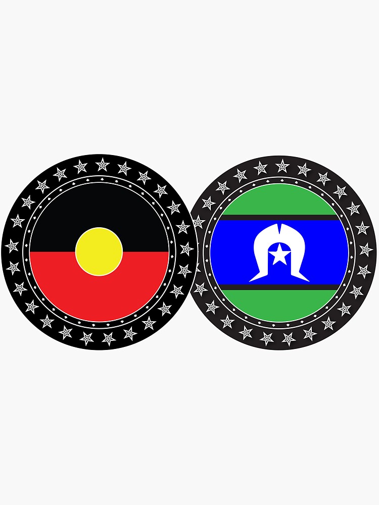"Aboriginal and Torres Strait Circle Flags" Sticker for Sale by ...