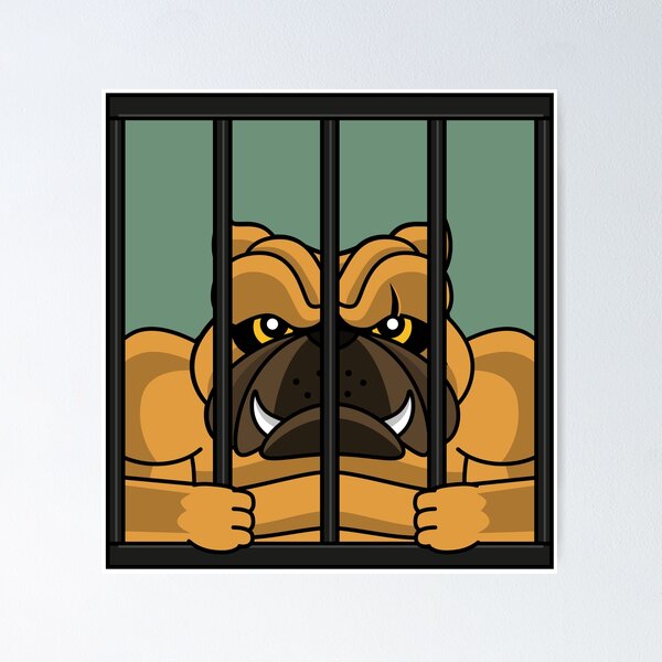 "Prison bulldog" Poster for Sale by yompang | Redbubble