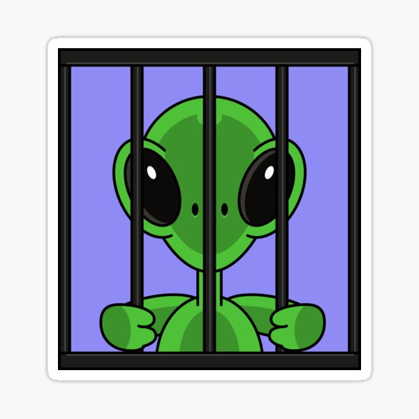 "Prison Alien" Sticker for Sale by yompang | Redbubble