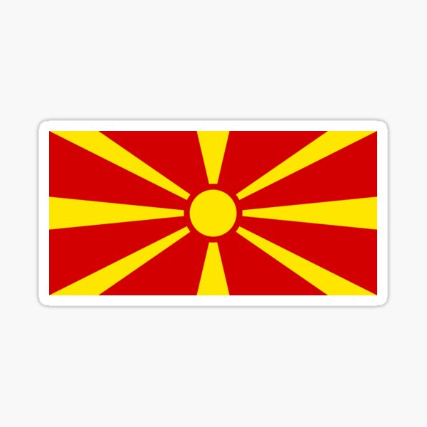 "Macedonian Flag of Macedonia" Sticker for Sale by Bruiserstang | Redbubble