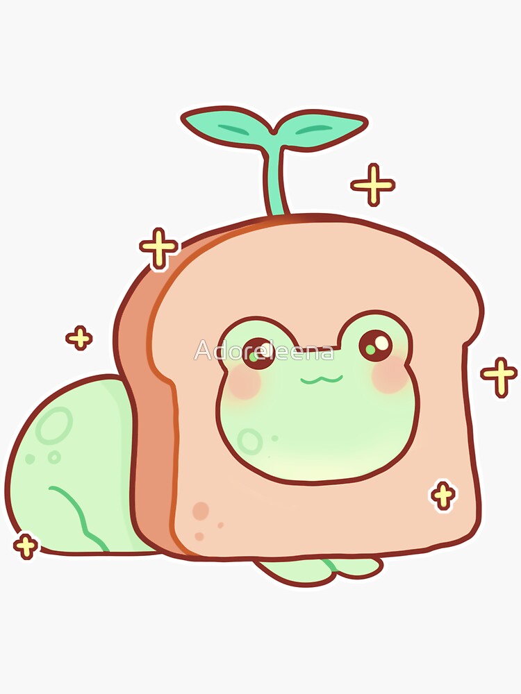"frog toast!" Sticker for Sale by Adoreleena | Redbubble