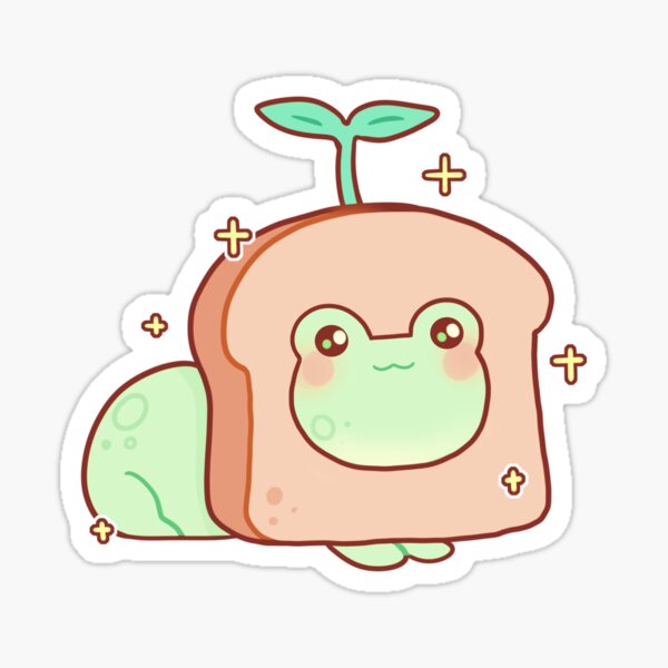 "frog toast!" Sticker for Sale by Adoreleena | Redbubble
