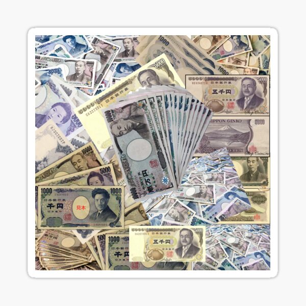 "Japanese Yen collage." Sticker for Sale by Alexandr3691 | Redbubble
