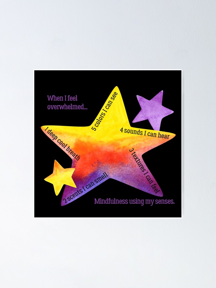 "Mindfulness using the five senses for children, calming down strategy ...