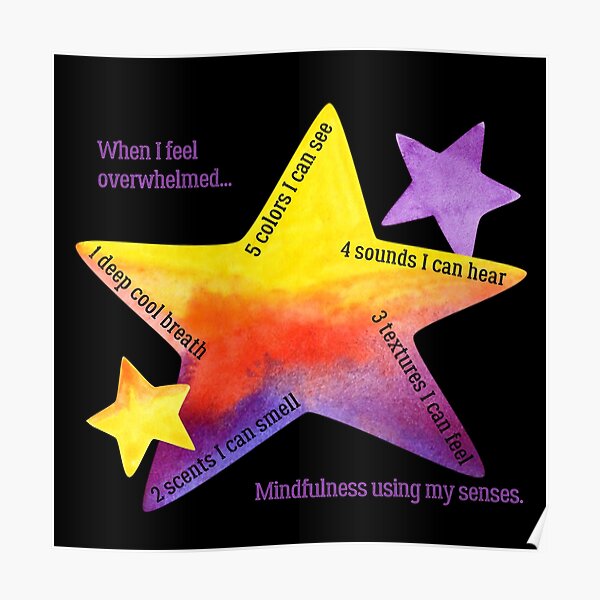 "Mindfulness using the five senses for children, calming down strategy ...