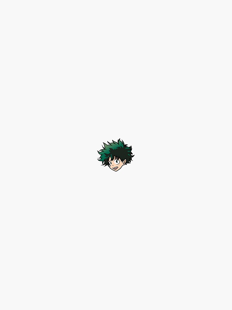 "Izuku Midoriya - My Hero Academia Mini Head" Sticker for Sale by ...