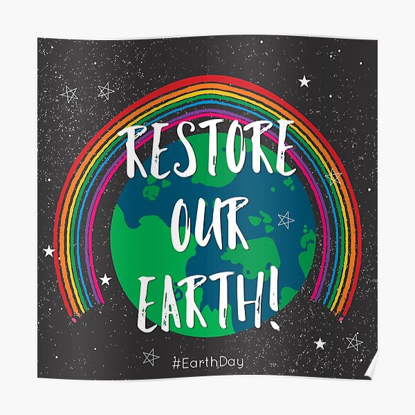 "Earth Day Restore Our Earth, International Mother Earth Day black 2021 ...