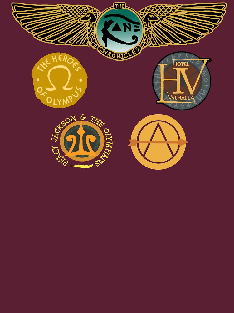 "Rick Riordan's Logos" T-shirt for Sale by 11ronnie | Redbubble | rick ...