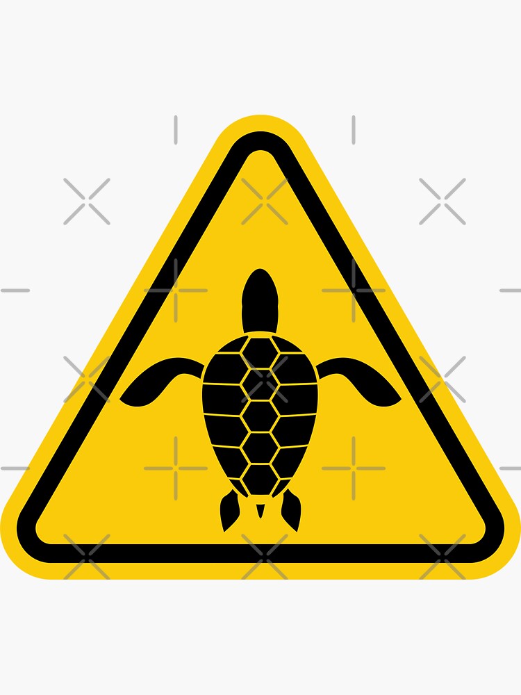 "CAUTION TURTLE SAFETY!" Sticker for Sale by CustomAssist | Redbubble