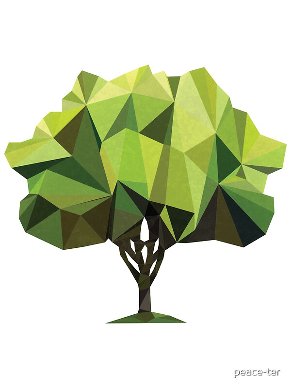 "Geometric Tree" Stickers by peace-ter | Redbubble