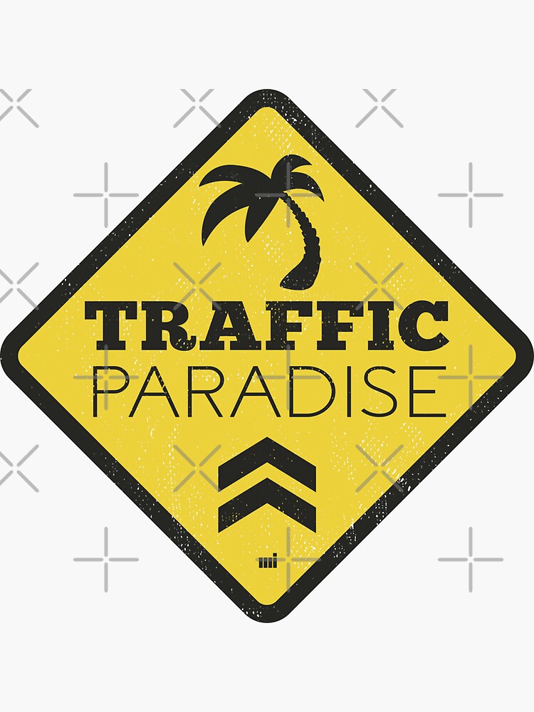 "Traffic Paradise" Sticker by ixmanga | Redbubble