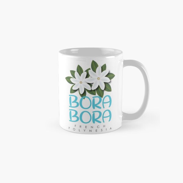 Mug « Bora Bora, Polynésie française, tasse de conception de fleurs de ...