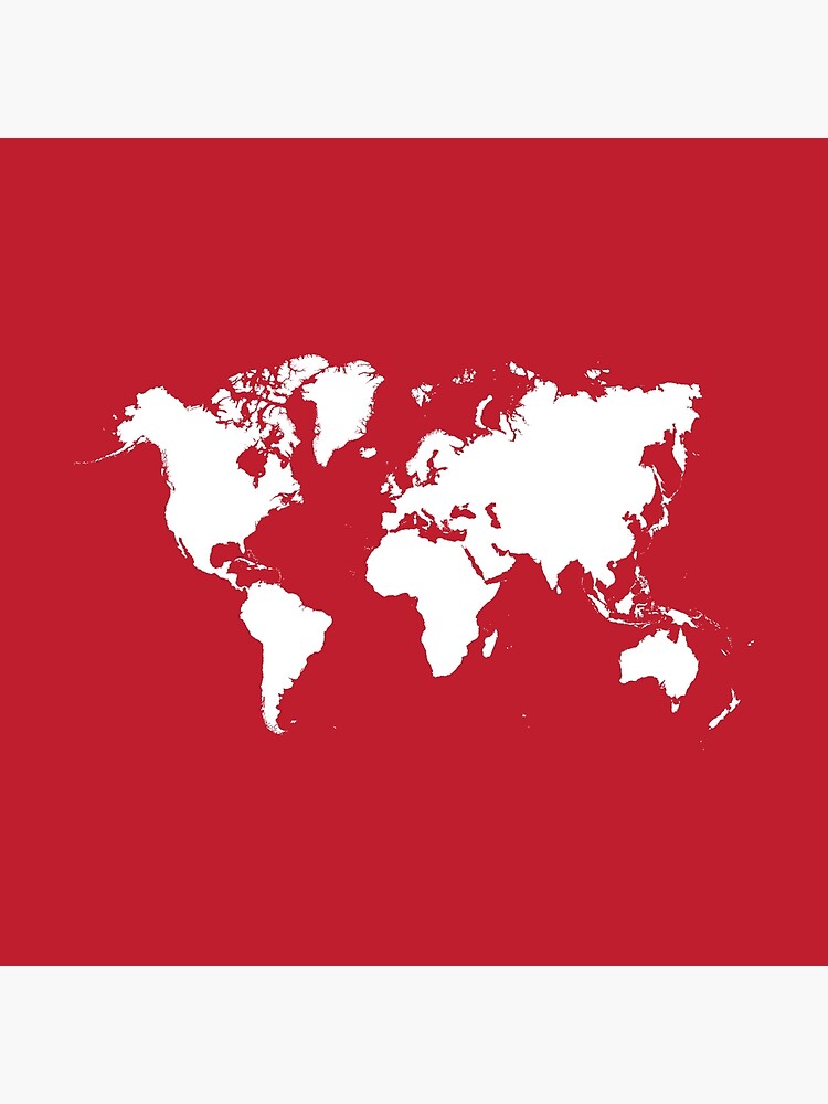 "Red world map" Poster for Sale by florawithlove | Redbubble
