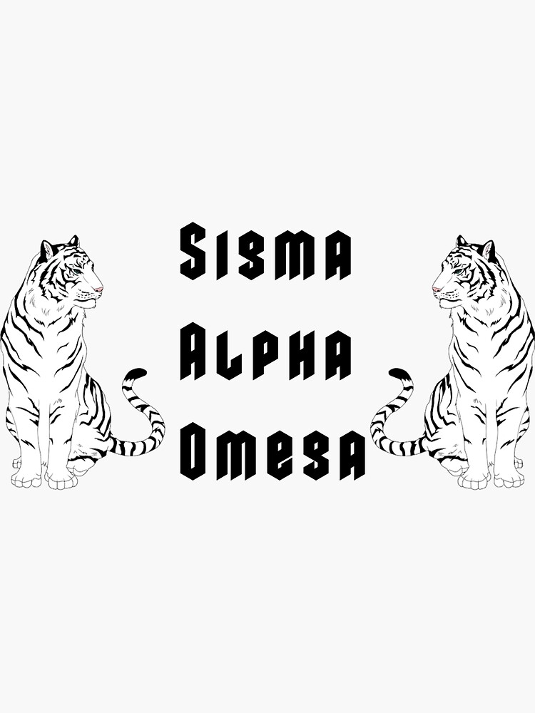 "Sigma Alpha Omega Tiger" Sticker by annabellesteed | Redbubble
