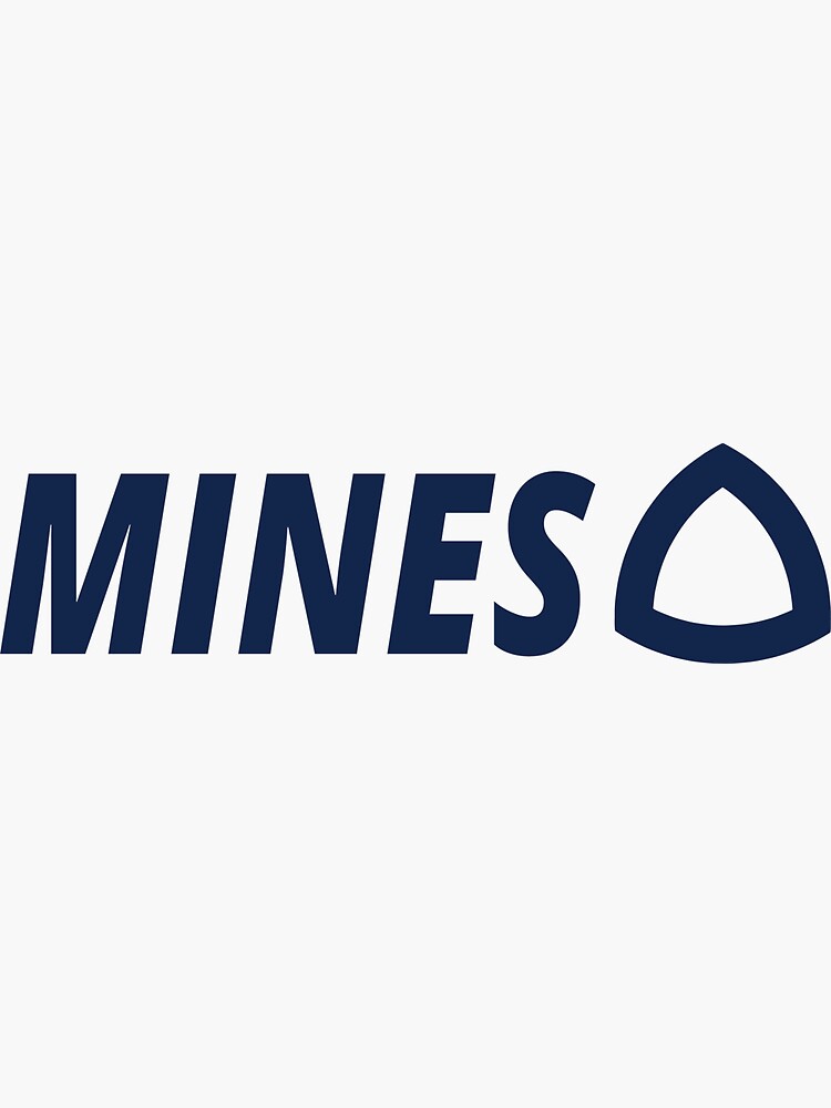 "Blue Italicized Mines Logo" Sticker for Sale by jjnichols7 | Redbubble