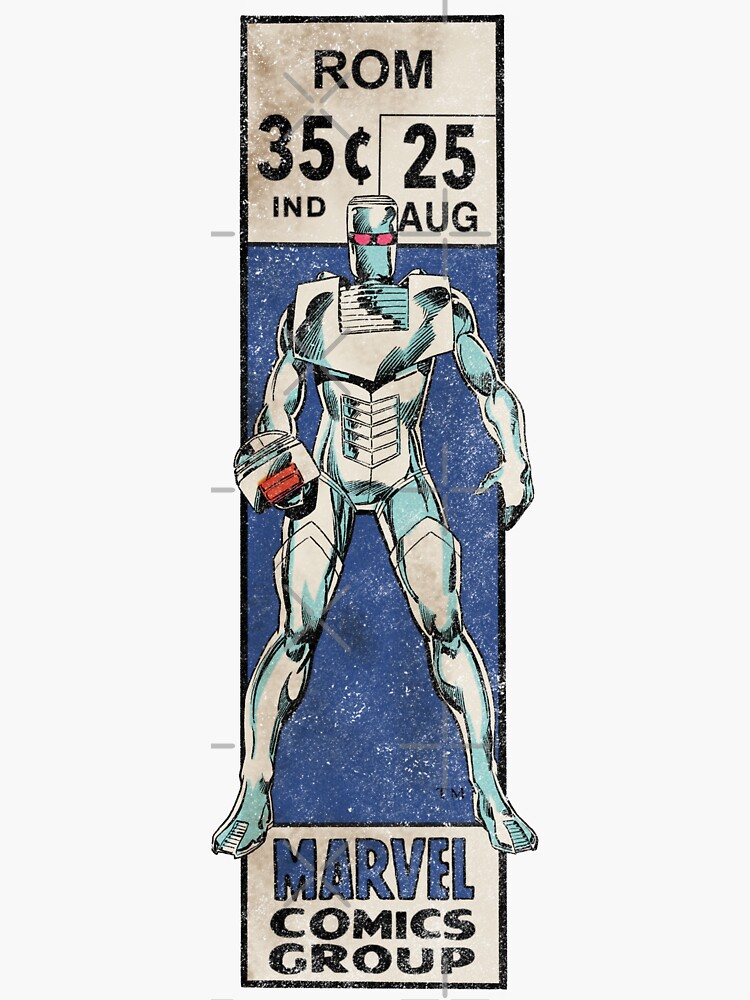 "Retro Corner Box - ROM" Sticker for Sale by 13thFloorDesign | Redbubble