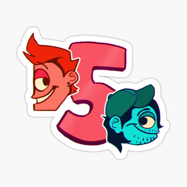 "Supermega Turns 5 (fanart)" Sticker for Sale by artvarkarts | Redbubble
