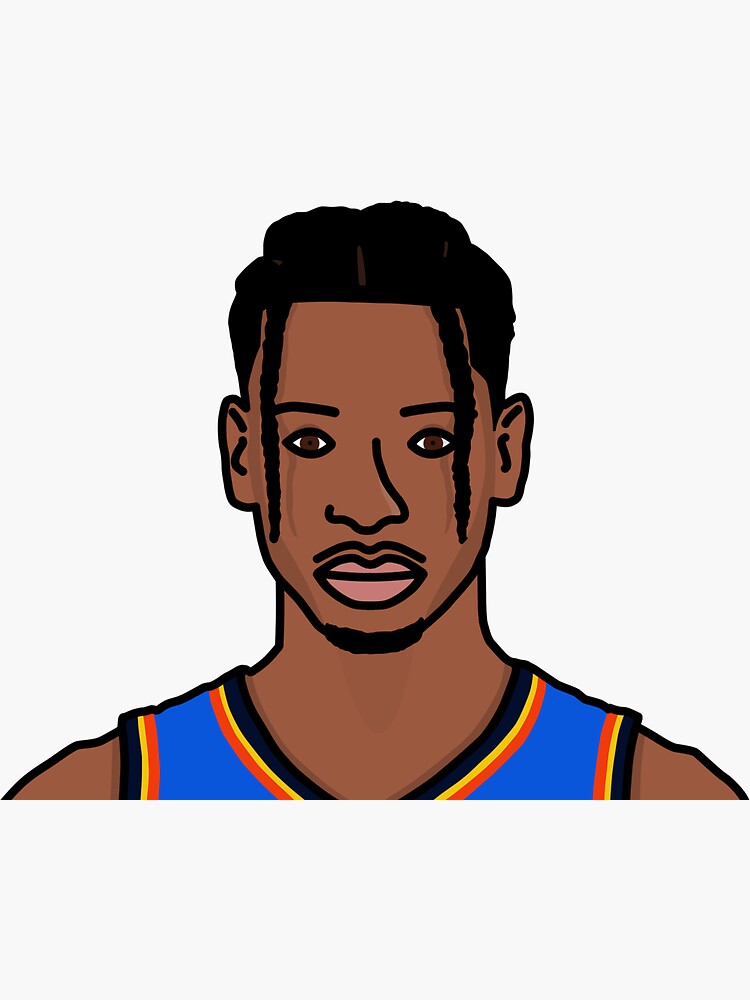 "Shai Gilgeous-Alexander - NBA Cartoon Style" Sticker by repurteam ...