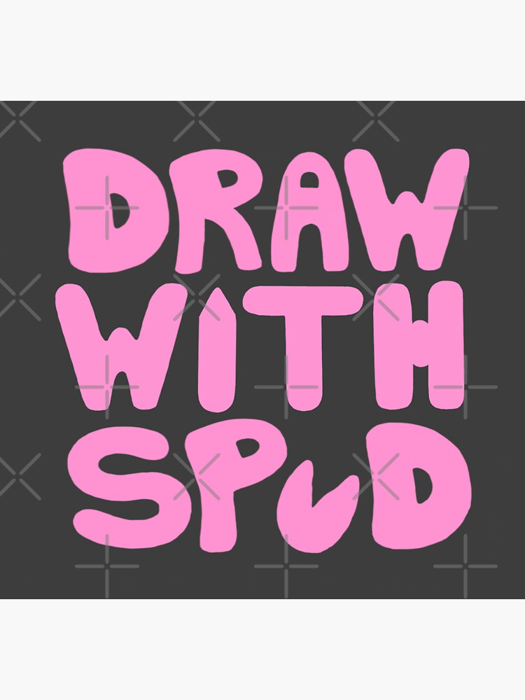 "Draw With Spud logo" Sticker for Sale by SpudReed | Redbubble