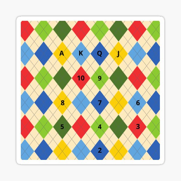 "DIAMOND PATTERN NUMBERS AND LETTERS" Sticker by nuffluv | Redbubble