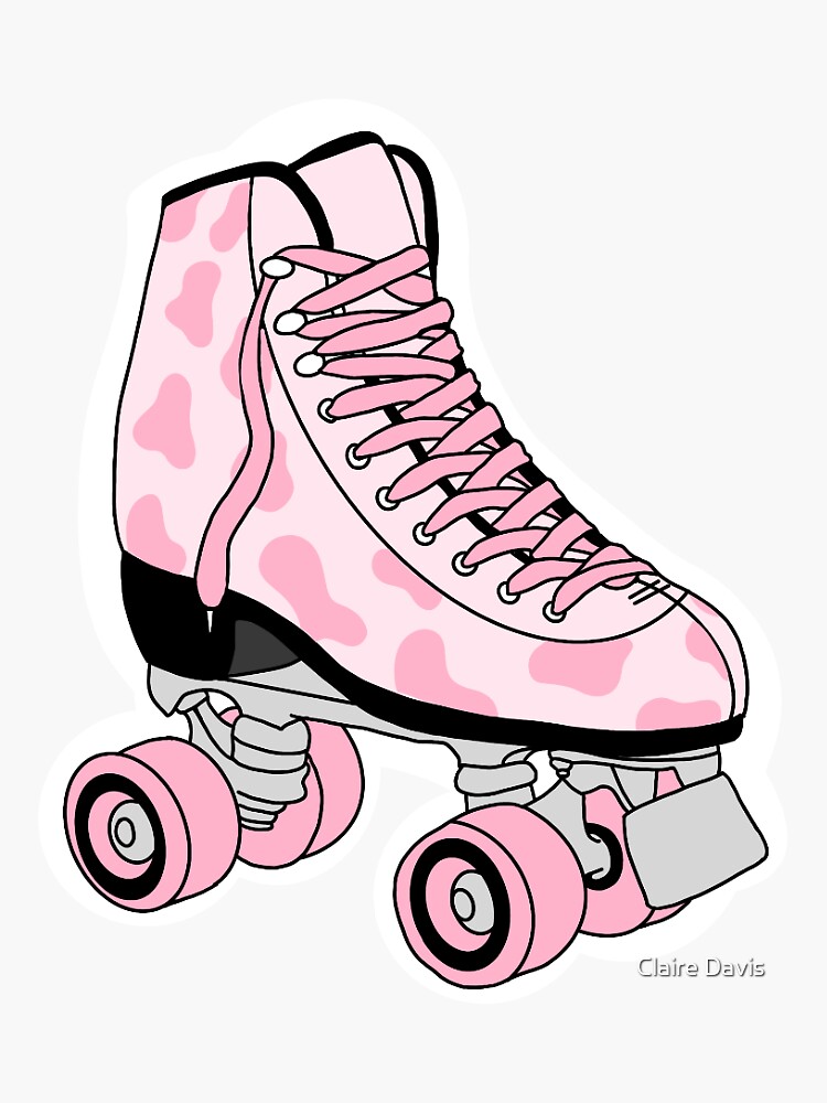 "Pink Cow Print Roller Stake" Sticker for Sale by Davissssss | Redbubble