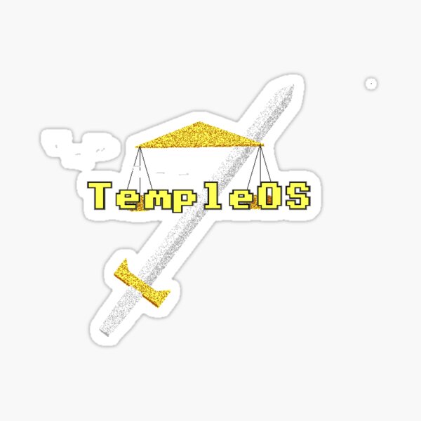 "Temple OS logo plain (Public Domain)" Sticker for Sale by ragulbalaji ...