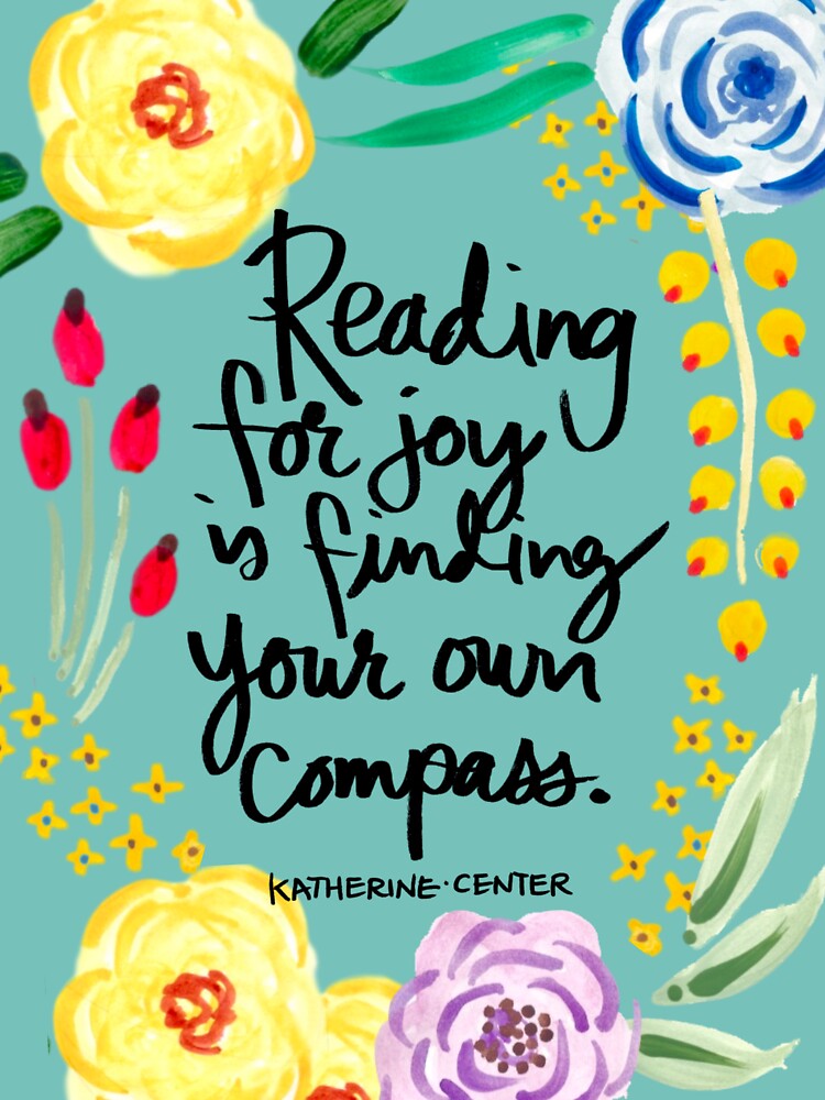 "reading for joy" Sticker for Sale by KatherineCenter | Redbubble